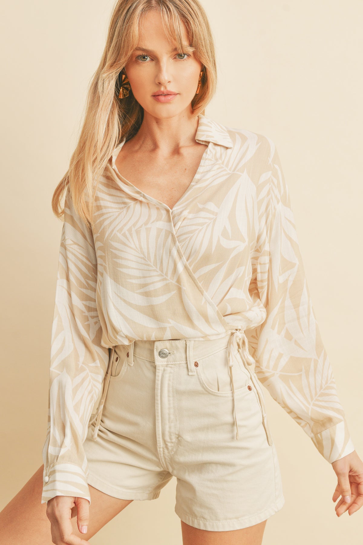 Palm Botanical Blouse – A Phoenix Niche Boutique